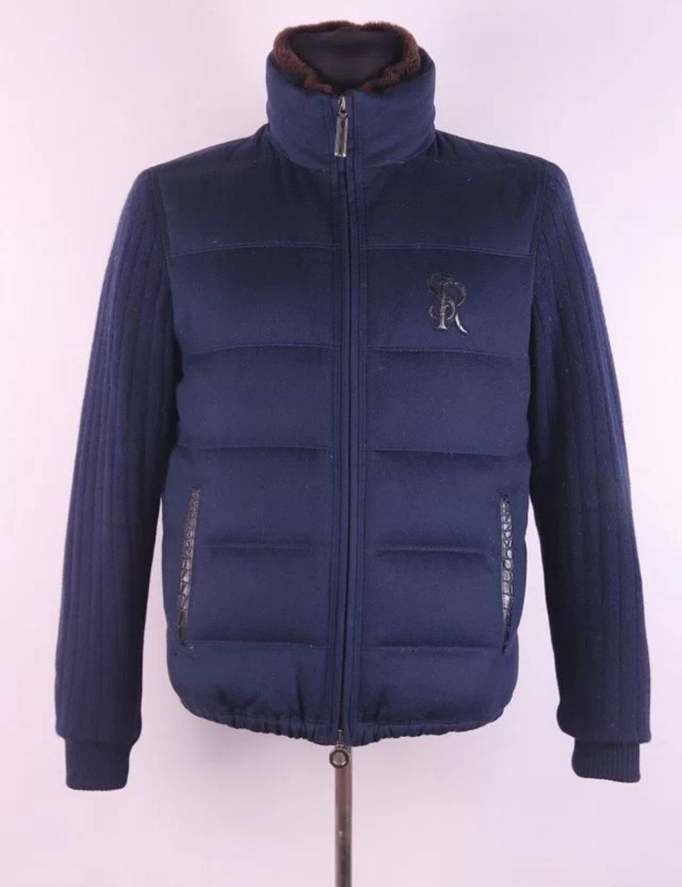 Stefano Ricci Stefano Ricci Cashmere Crocodiles Detail Puffer Jacket ...