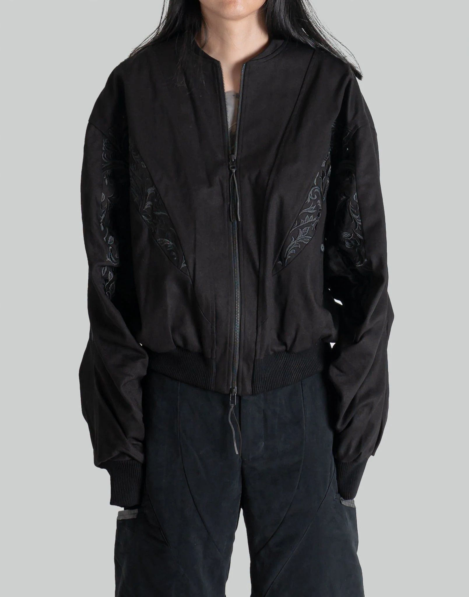 Professor.E Professor.E Embroidered Mega Bomber Black | Grailed