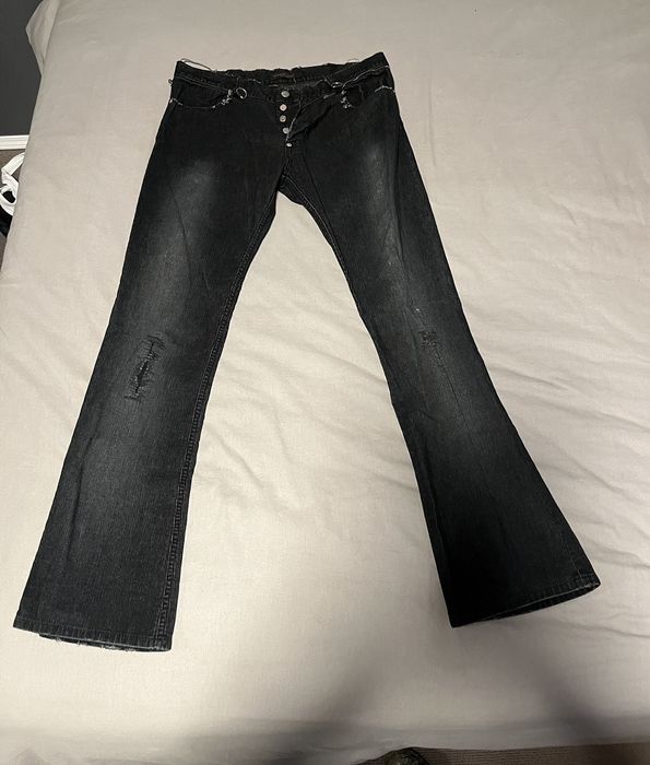 Undercover SS03 'Scab' Distressed Corduroy Flare Jeans | Grailed
