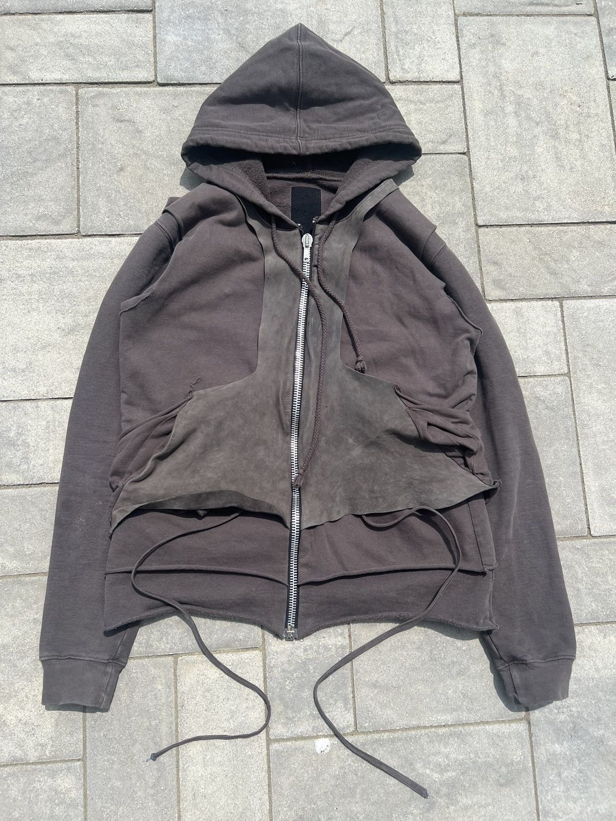 Rick Owens 2004 Rick Owens Slab Layered Hoodie | Grailed