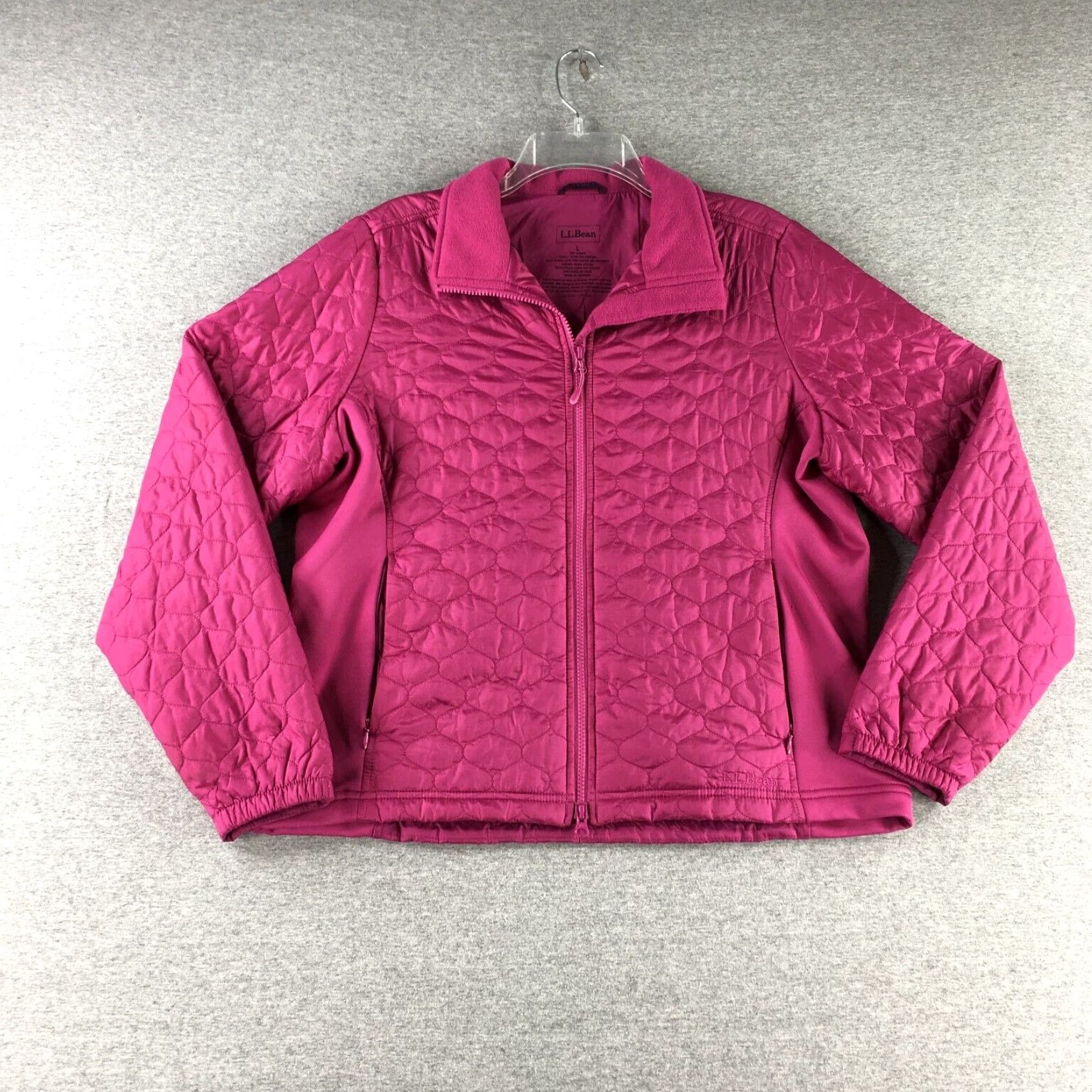 Vintage Purple Full Zip Ladies Quilted Puffer Womens Large Soft Fill ...