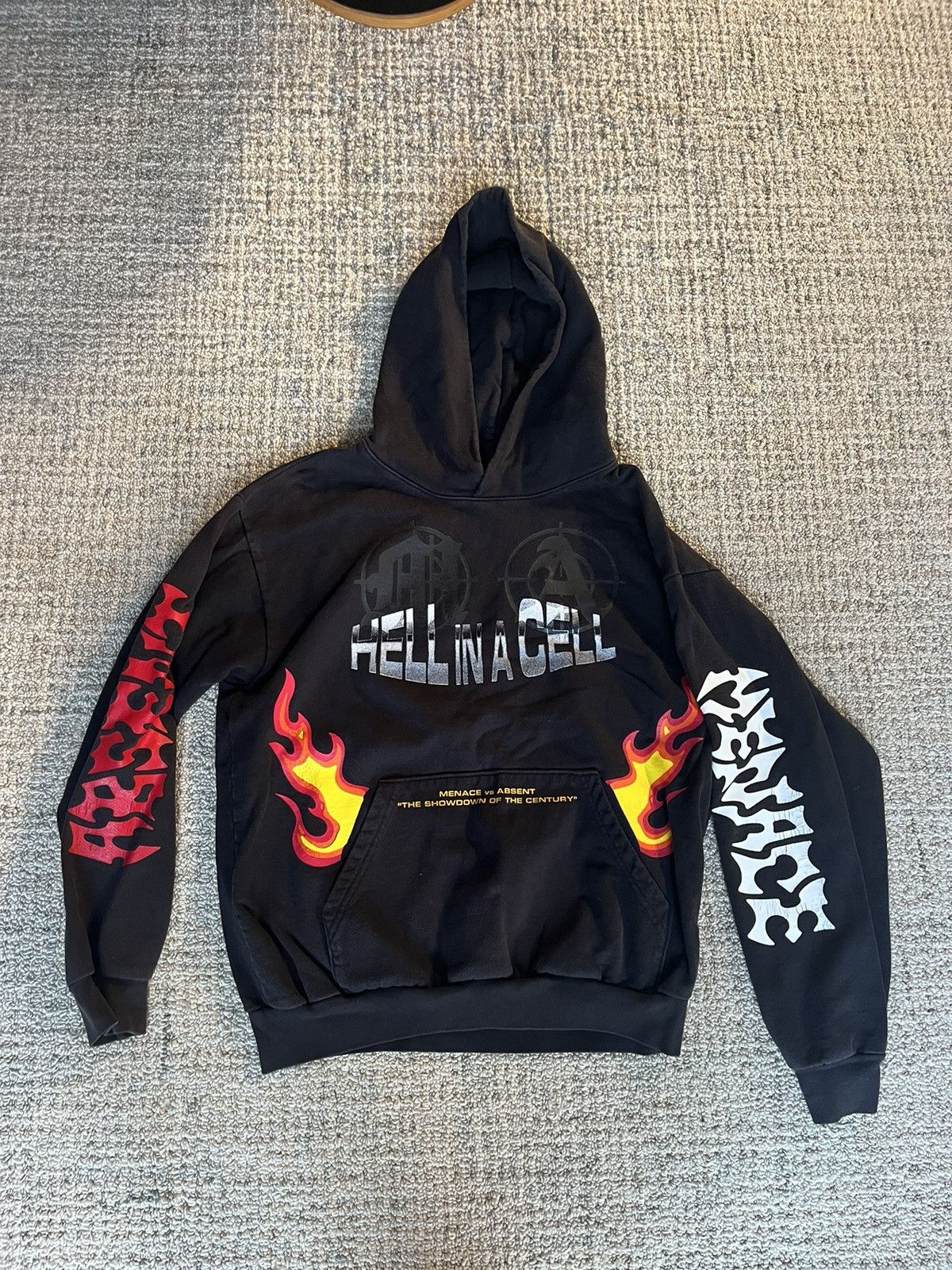 Absent × Menace × Streetwear Menace x Absent Hell In A Cell Hoodie ...