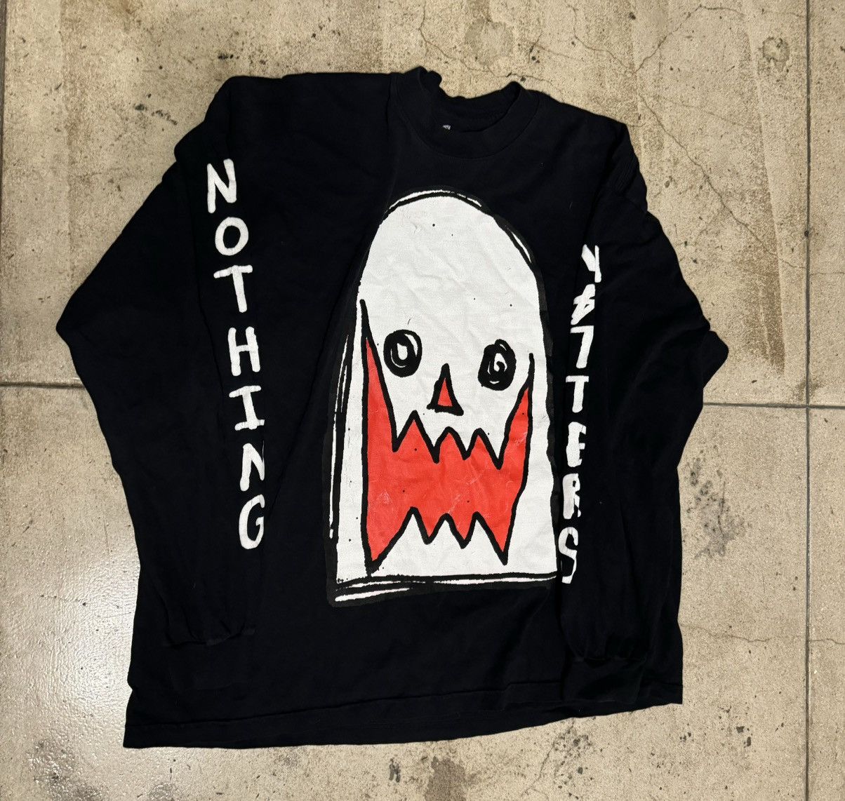 Asspizza Nothing Matters Puff Print Ski Mask Longsleeve | Grailed