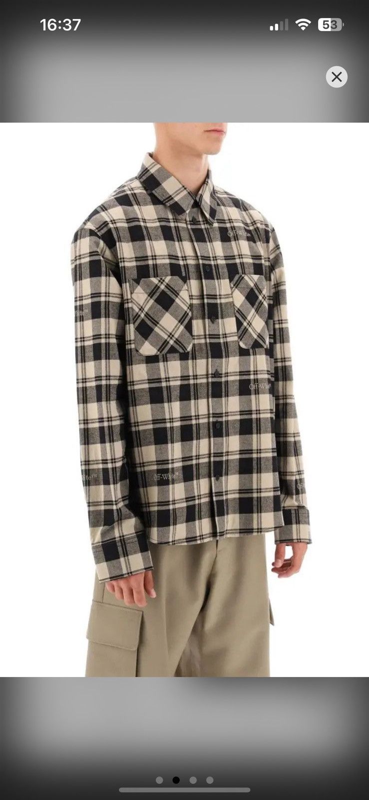 Off-White × Virgil Abloh Off-White Flannel Overshirt | Grailed