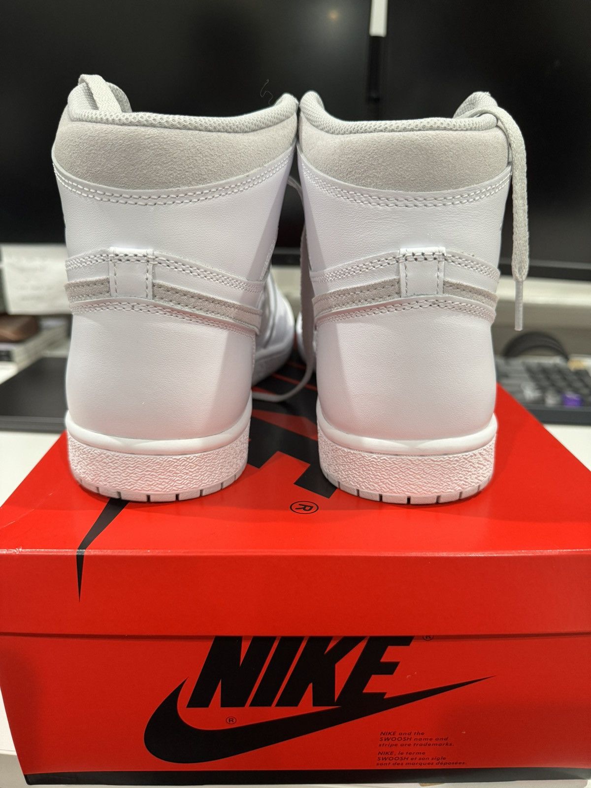 Jordan Brand × Nike × Vintage Tried on only Jordan 1 high neutral grey ...