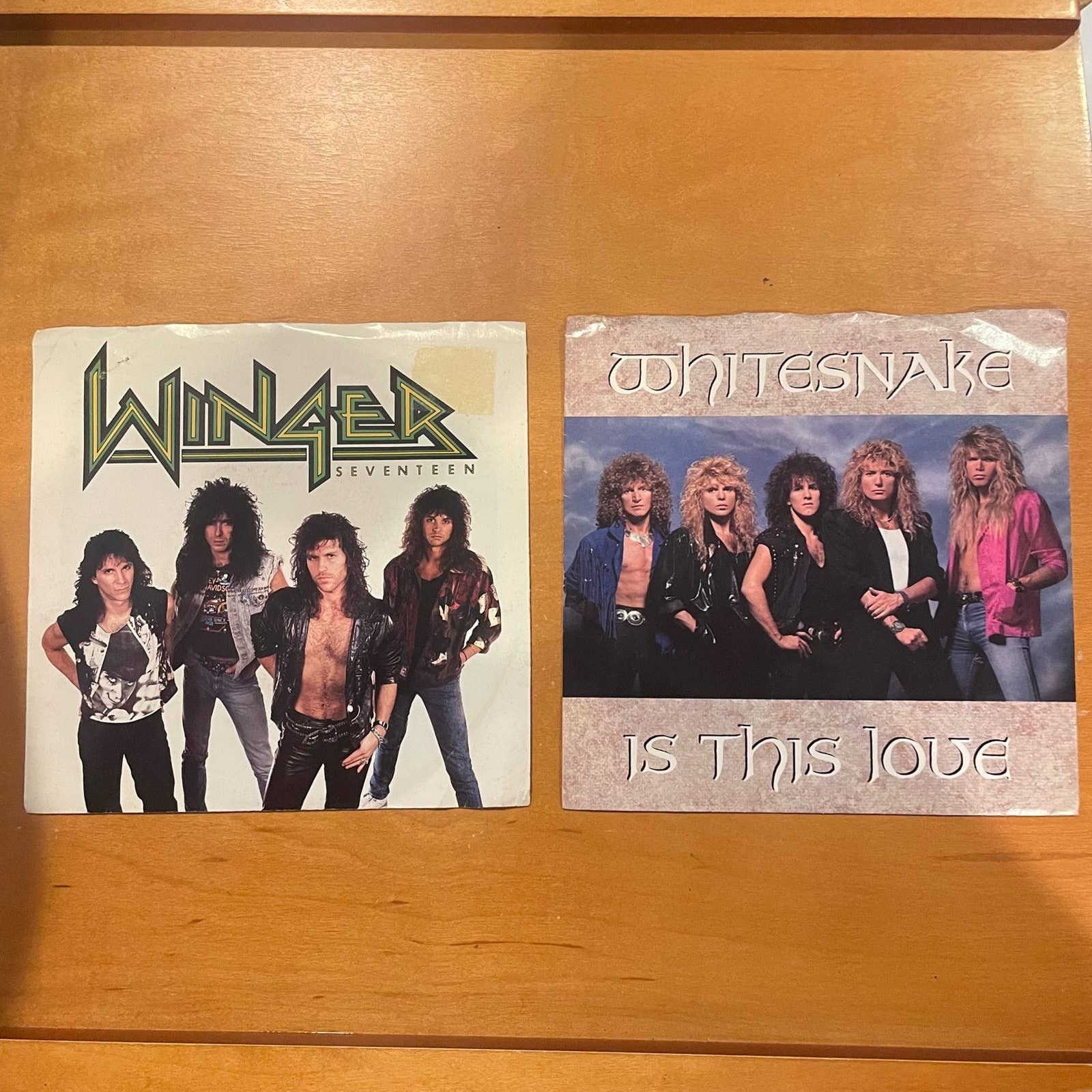 Blank Lot of (2) Whitesnake & Winger 7" Vintage Vinyl Records 45 | Grailed