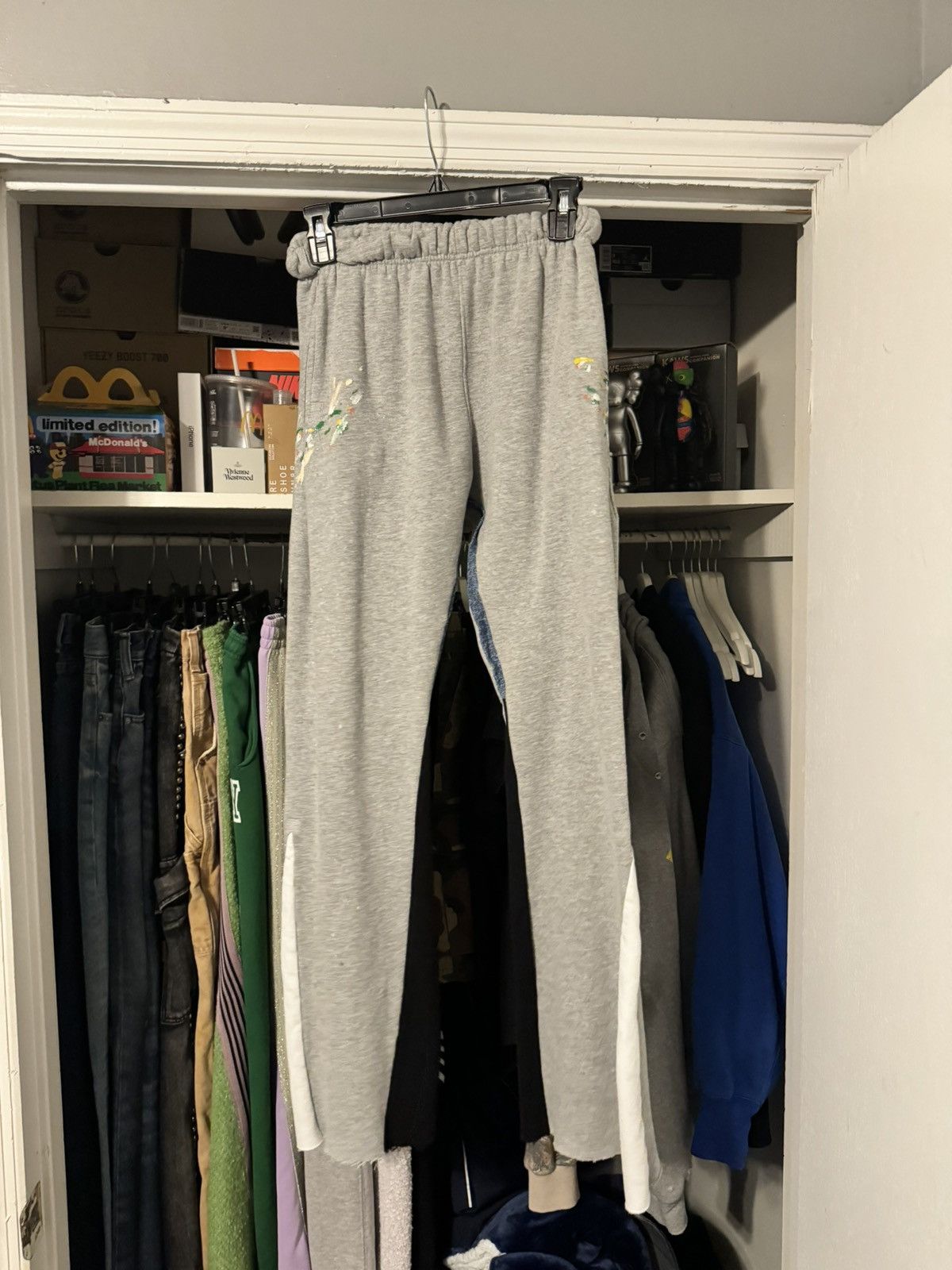 Vintage Grey MNML Contrast Bootcut Sweatpants | Grailed