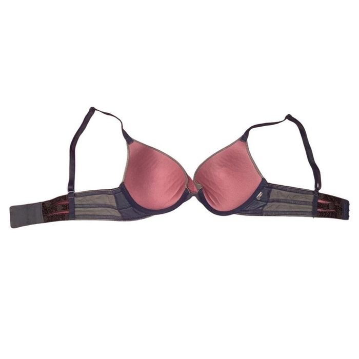 Pink Victoria secret PINK blue ribbed wear everywhere push up bra | Grailed