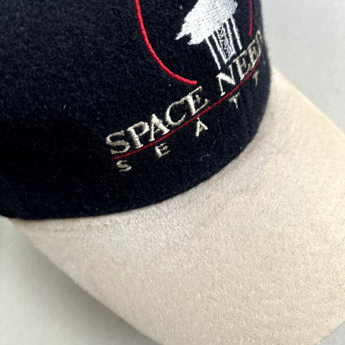 Vintage Vintage Space Needle Hat Cap Black Cream Seattle City 90s | Grailed