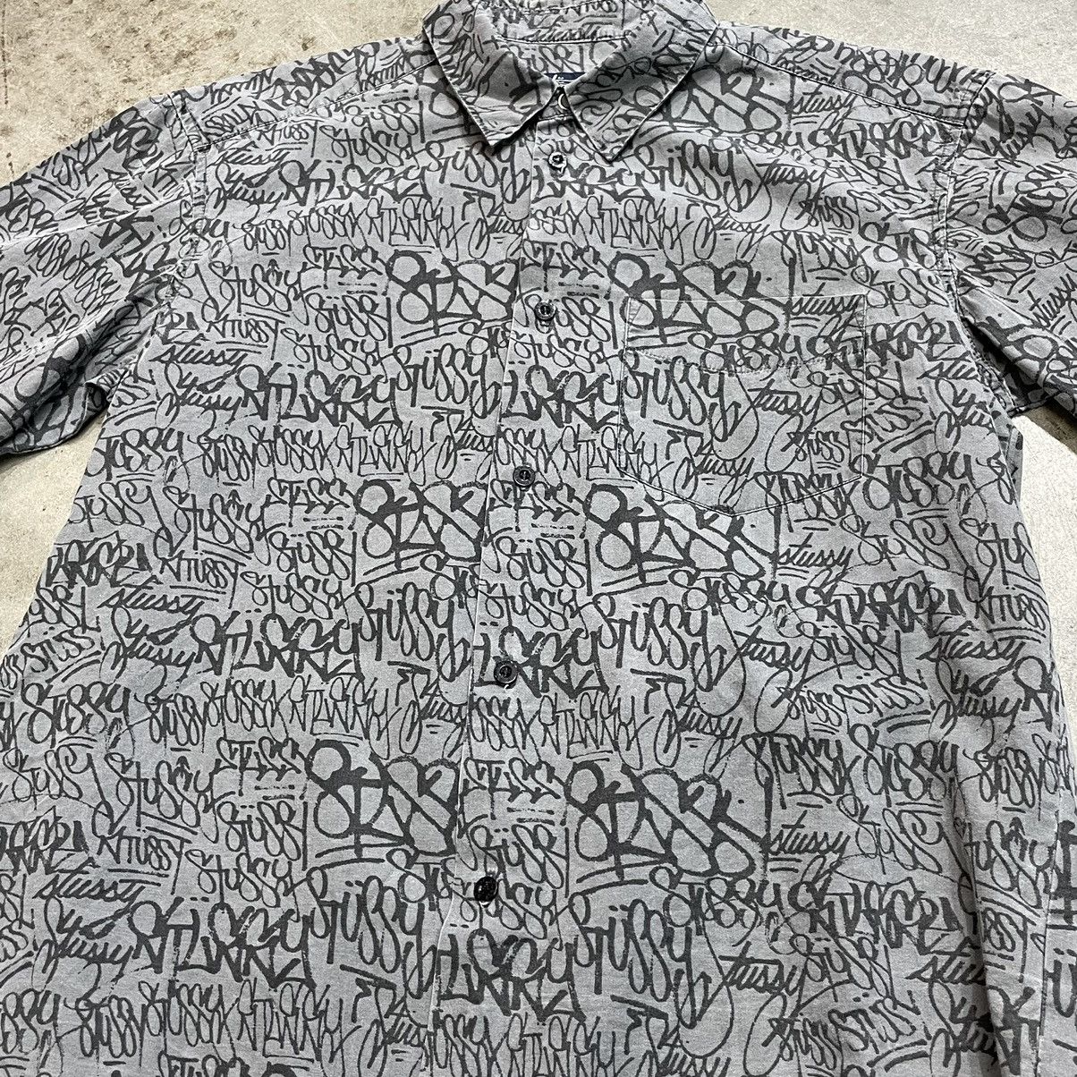 Streetwear × Stussy × Vintage 80’s Stussy AOP graffiti script logo ...