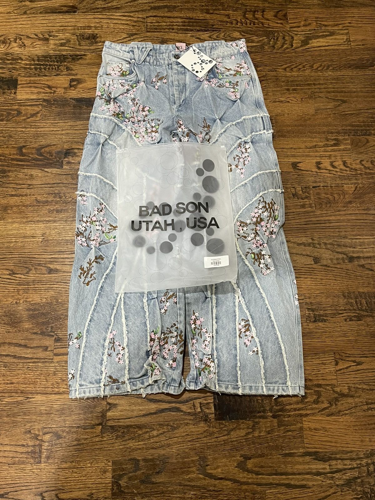 Bad Son Badson Cherry Blossom Denim Pants | Grailed
