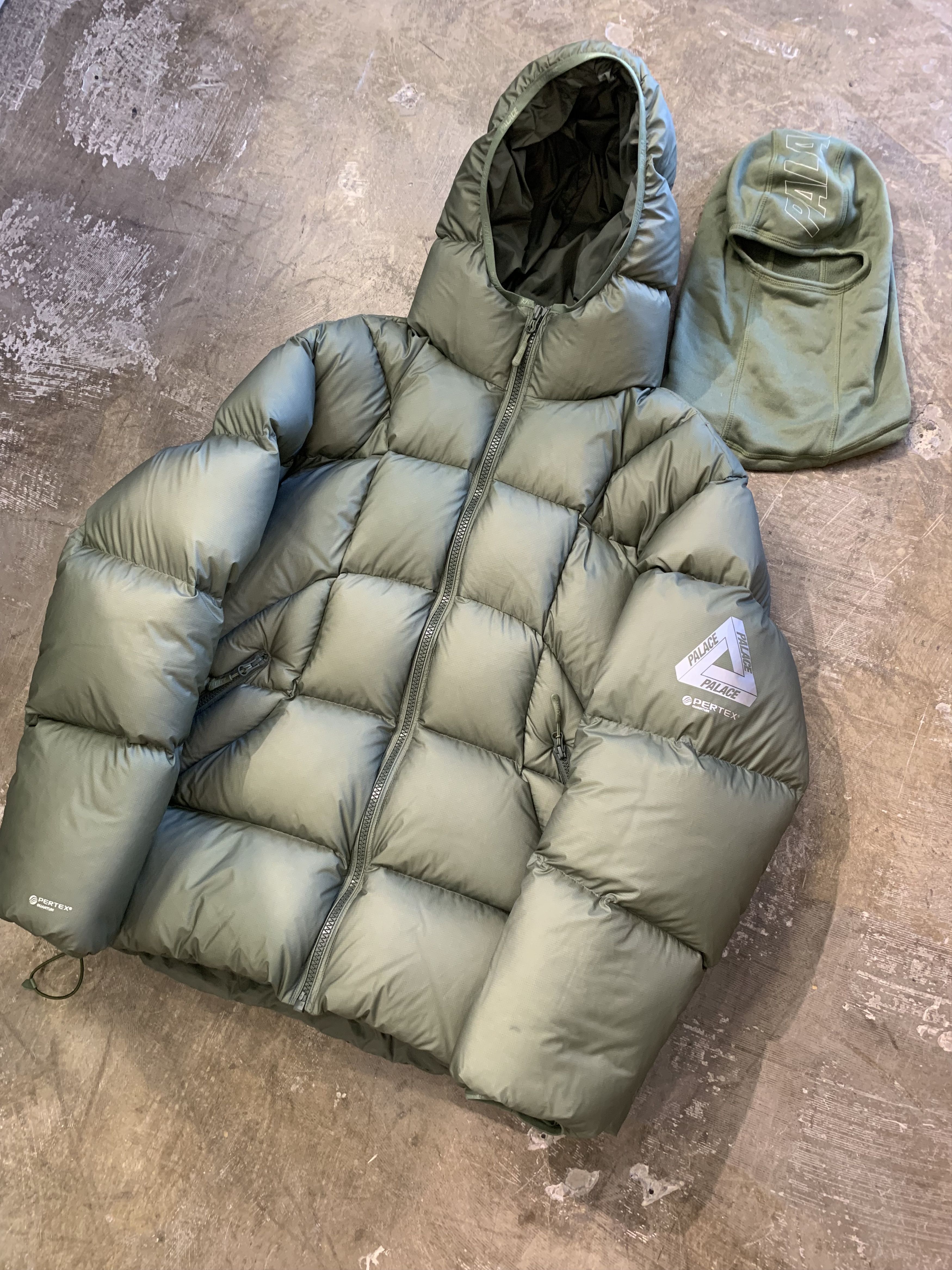 Palace Palace pertex puffer jacket w balaclava | Grailed