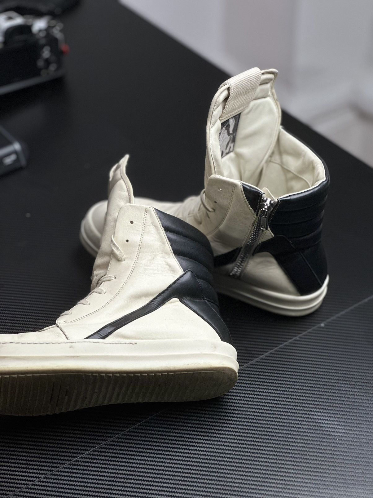 Rick Owens × Rick Owens Drkshdw Rick Owens Geobasket High-Top Sneakers ...