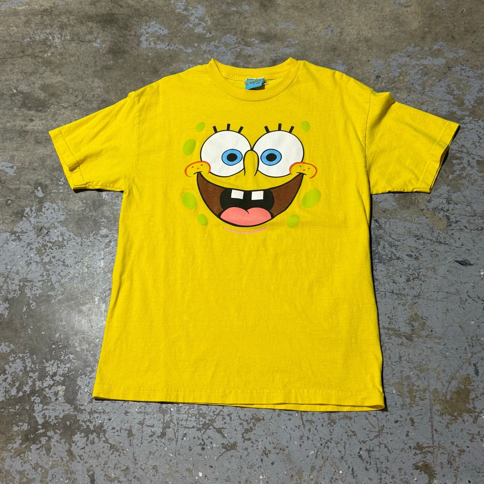 Nickelodeon Y2K Spongebob Squarepants NIckelodeon TV Cartoon Big Face T ...