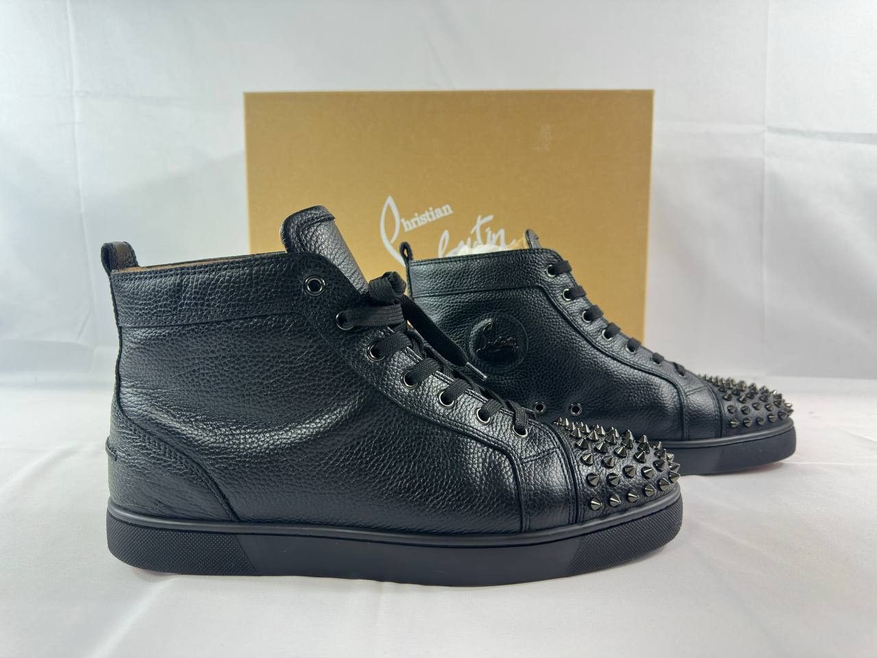 Christian Louboutin Christian Louboutin Louis Spikes Flat Sneakers Calf ...