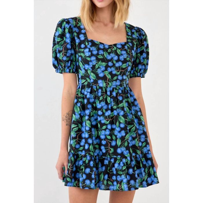 English Factory Blueberry Mini Dress In Blueberry Print | Grailed
