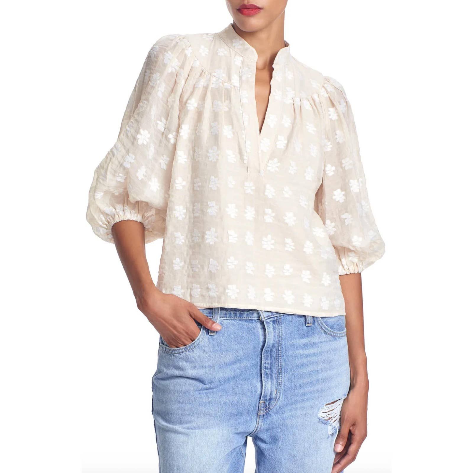 Corey Lynn Calter Corinne Top In Ivory Floral | Grailed