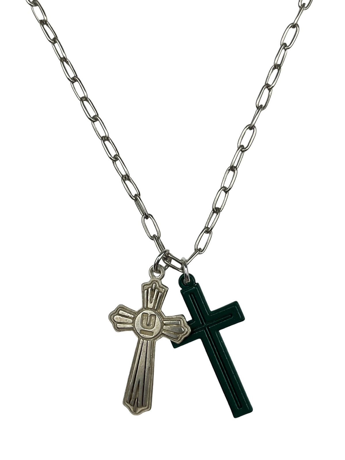 Jun Takahashi × Undercover Undercover Silver Double Cross Rosary ...