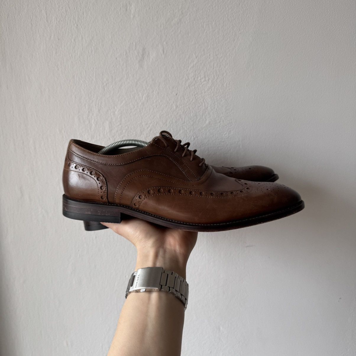 Clarks × Genuine Leather × Italian Designers Clarks Derby Shoes Heel ...