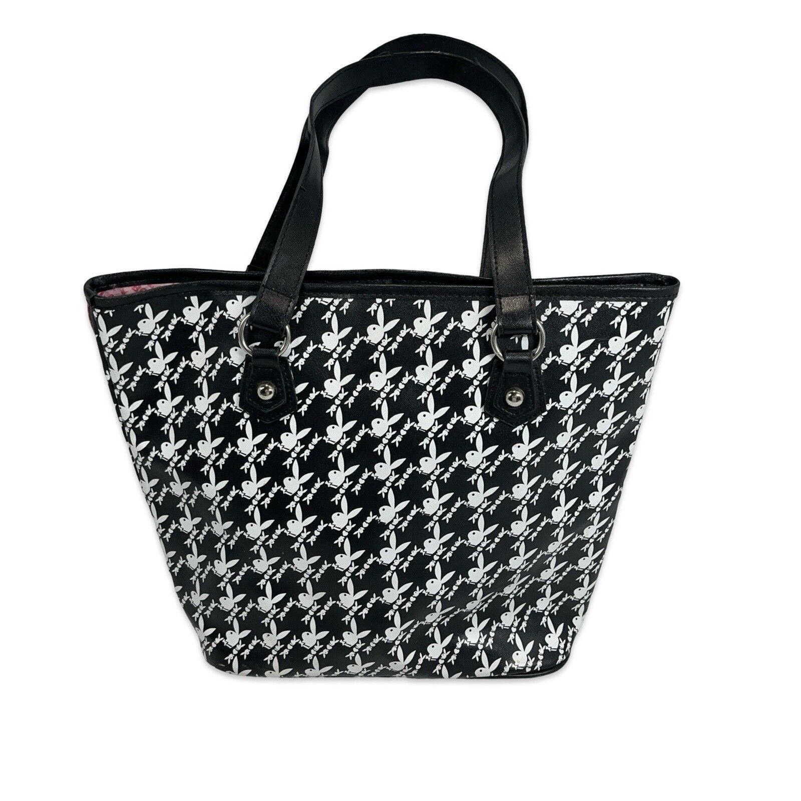 Playboy Vintage 90's Playboy Monogram Purse Tote Bag Pink Bunny Logo ...
