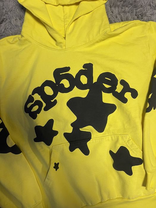 Spider Worldwide Sp5der Yellow Beluga Hoodie Size Medium | Grailed