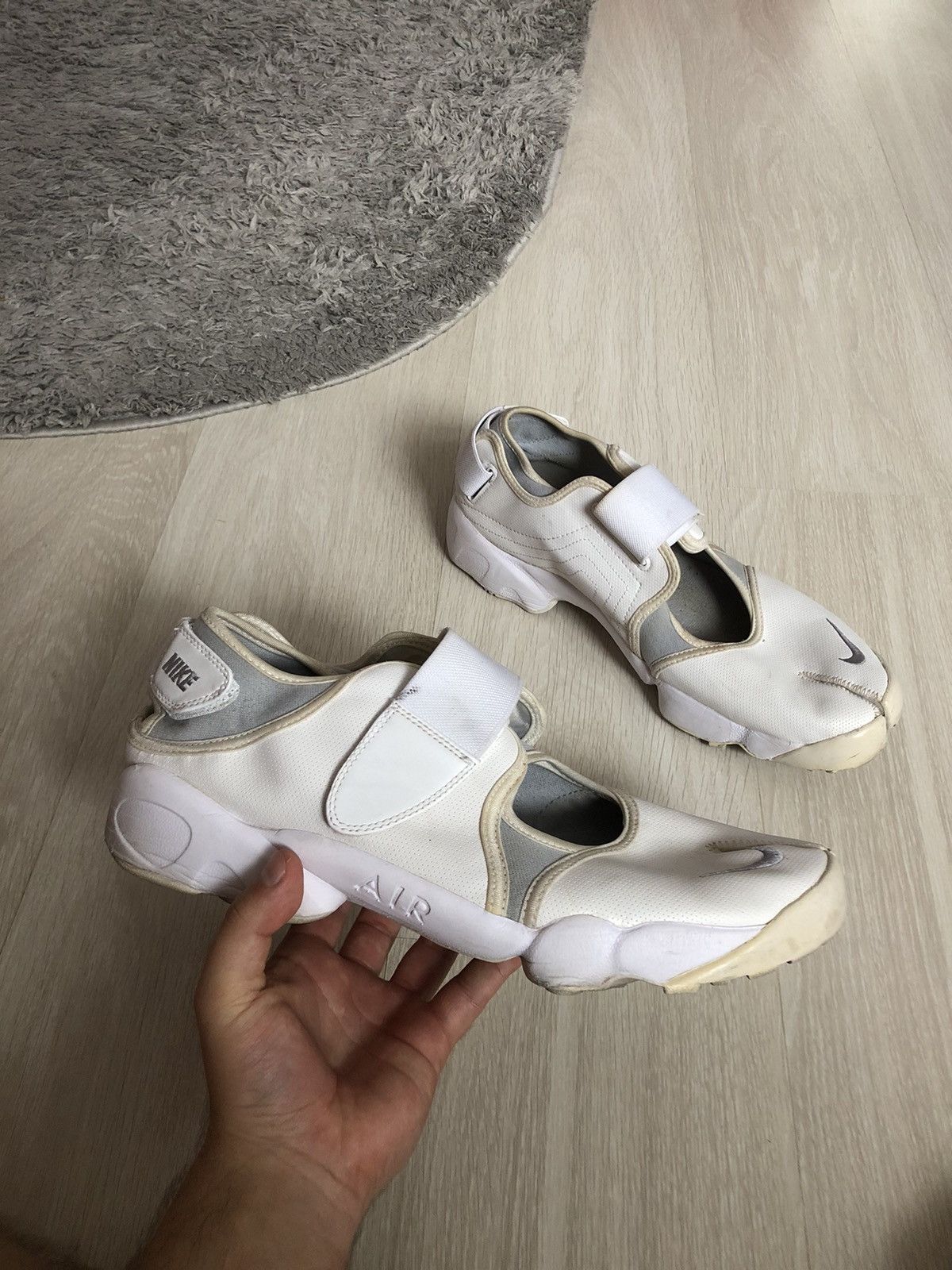 Nike Vintage Nike Air Rift Ninja Leather White Shoes Sandals Y2K | Grailed