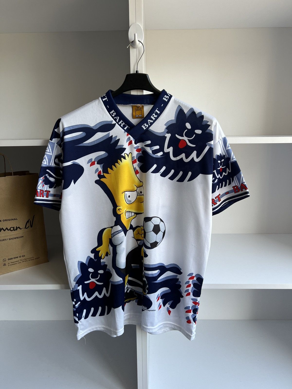 The Simpsons × Vintage Vintage 90's The Simpsons movie Football Jersey ...