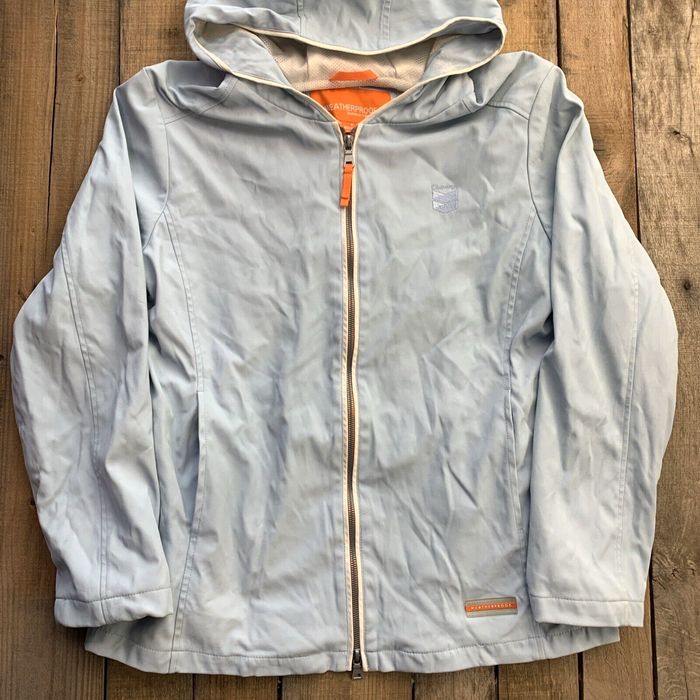 Weatherproof Chevron Gas & Oil Jacket Mens Size M Blue Zip Up ...