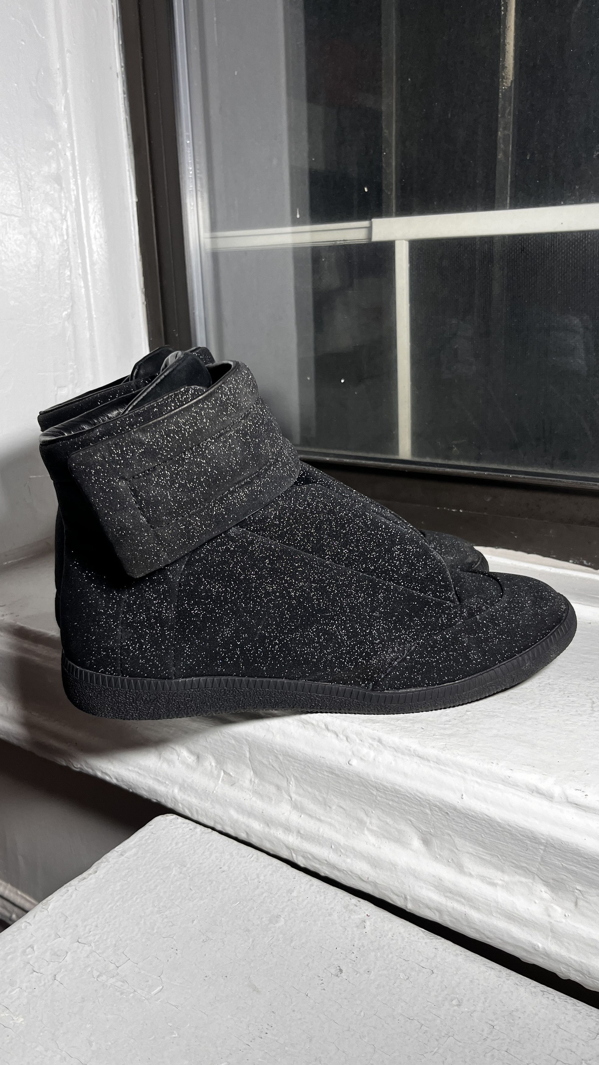 Maison Margiela maison margiela future hi black glitter | Grailed
