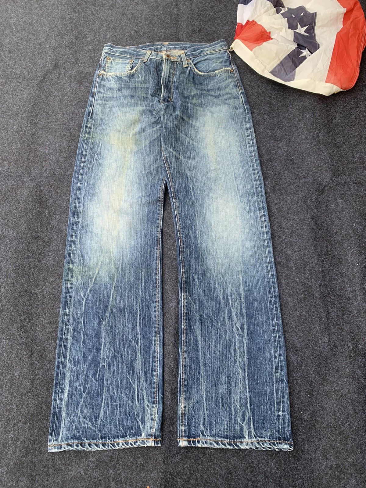 Edwin Baggy Edwin 505z selvedge.crazy shaped like lightning. | Grailed