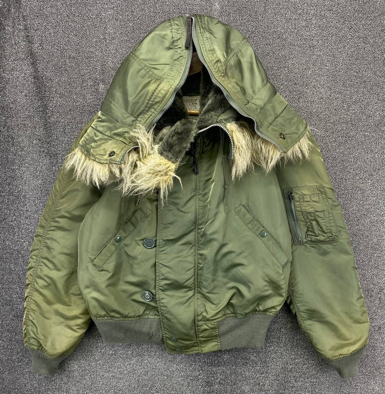 Alpha Industries Vintage Alpha Industries N-2B Attached Hood Flight Jacket | Grailed