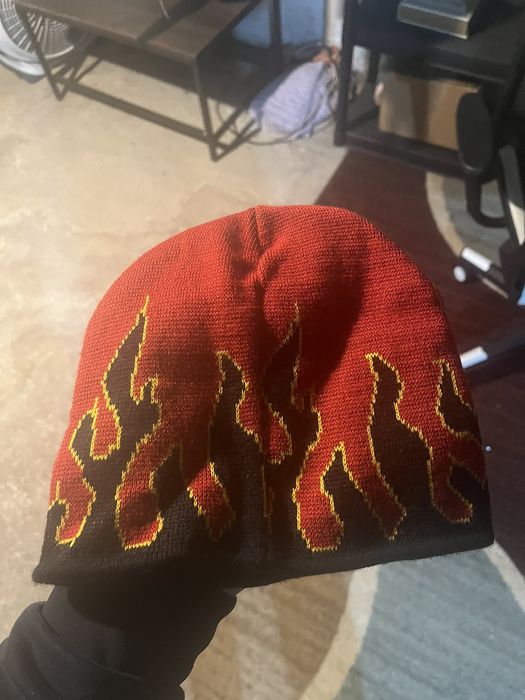 Custom Custom flame beanie | Grailed