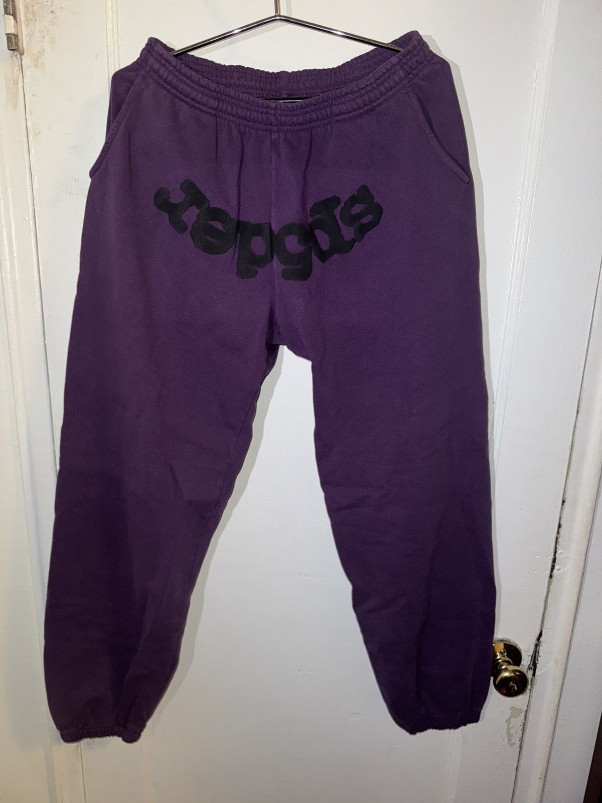 Sp5der × Young Thug Sp5der Purple Sweatpants | Grailed