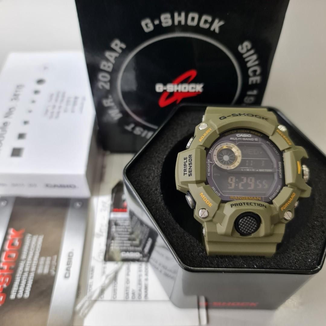 G Shock CASIO watch G SHOCK GW-9400-3E Olive Military Green Rangeman ...