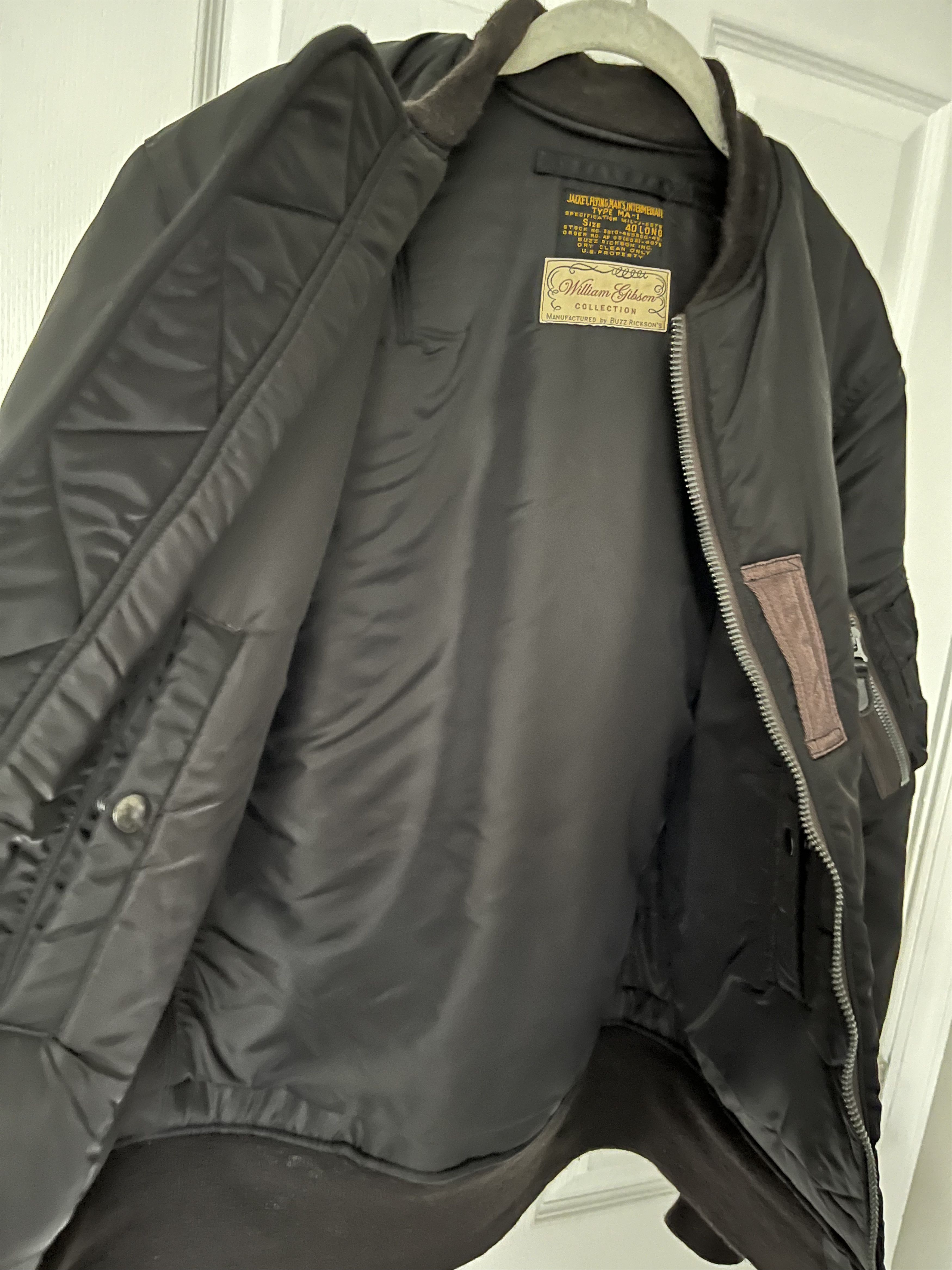 Buzz Rickson's Buzz Rickson William Gibson MA-1 40 Long 40L Flight ...