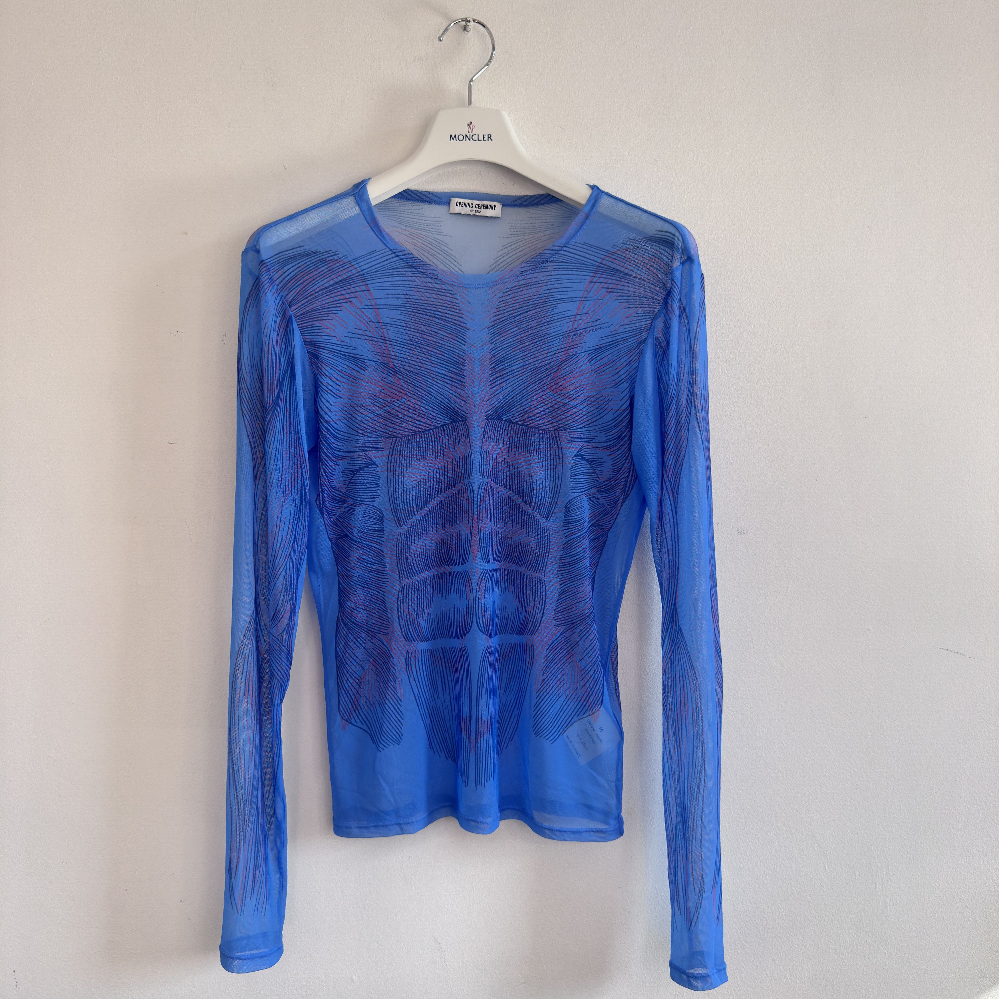Opening Ceremony Opening Ceremony Blue Mesh Longsleeve Jean Paul ...