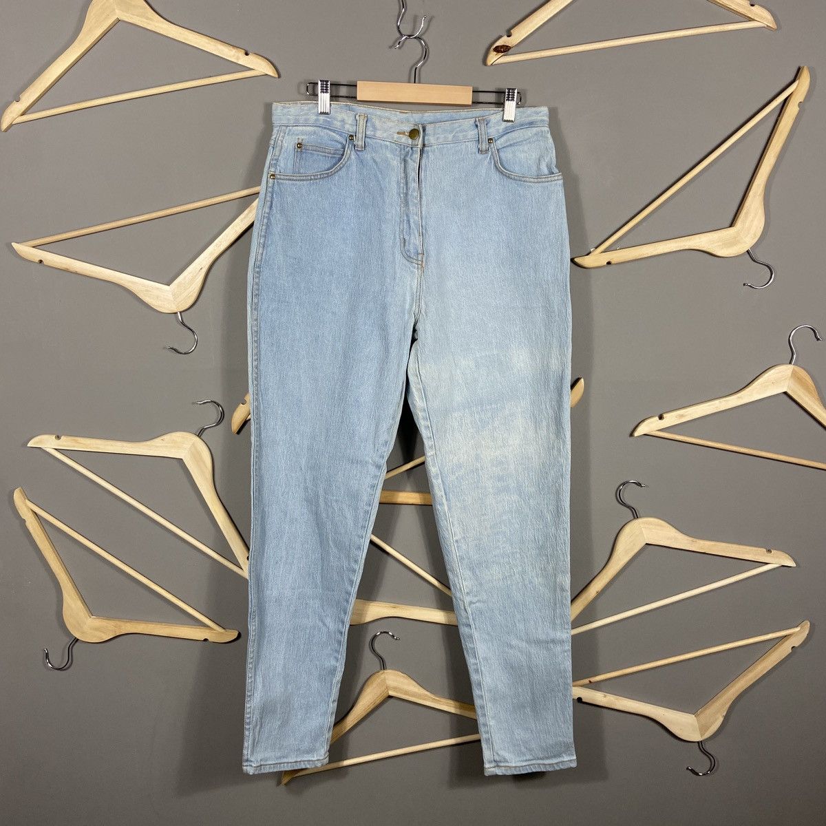 Vintage Vintage Dollywood High-Waist Light Blue Denim Jeans | Grailed