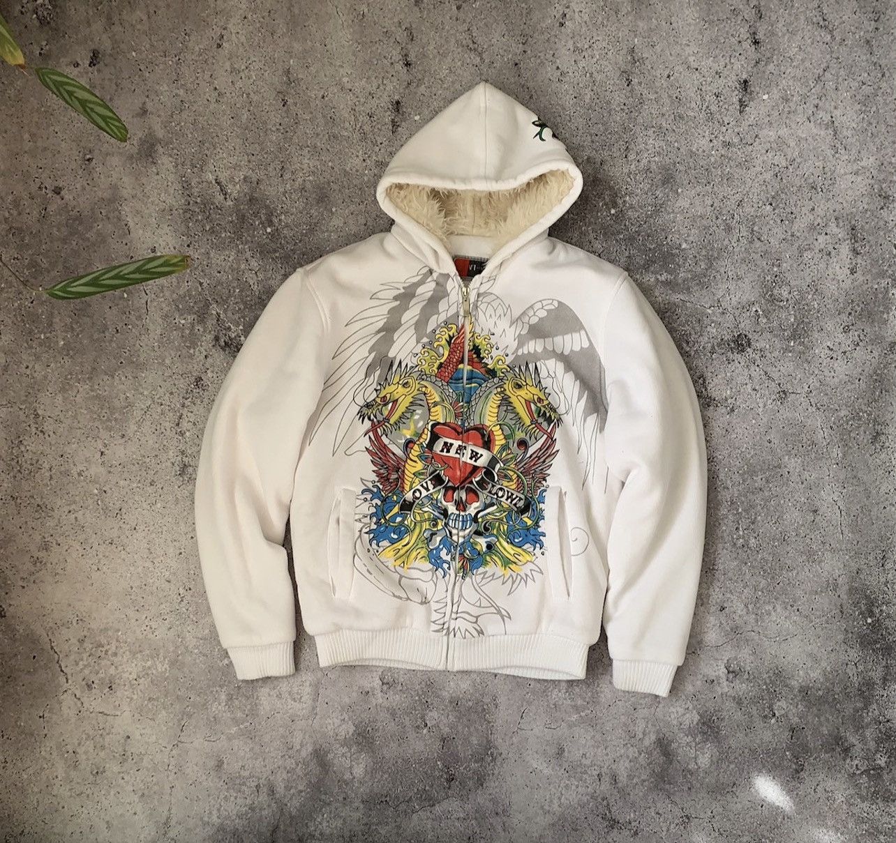 Ed Hardy Ed Hardy Really Point style vintage zip hoodie over logo | Grailed