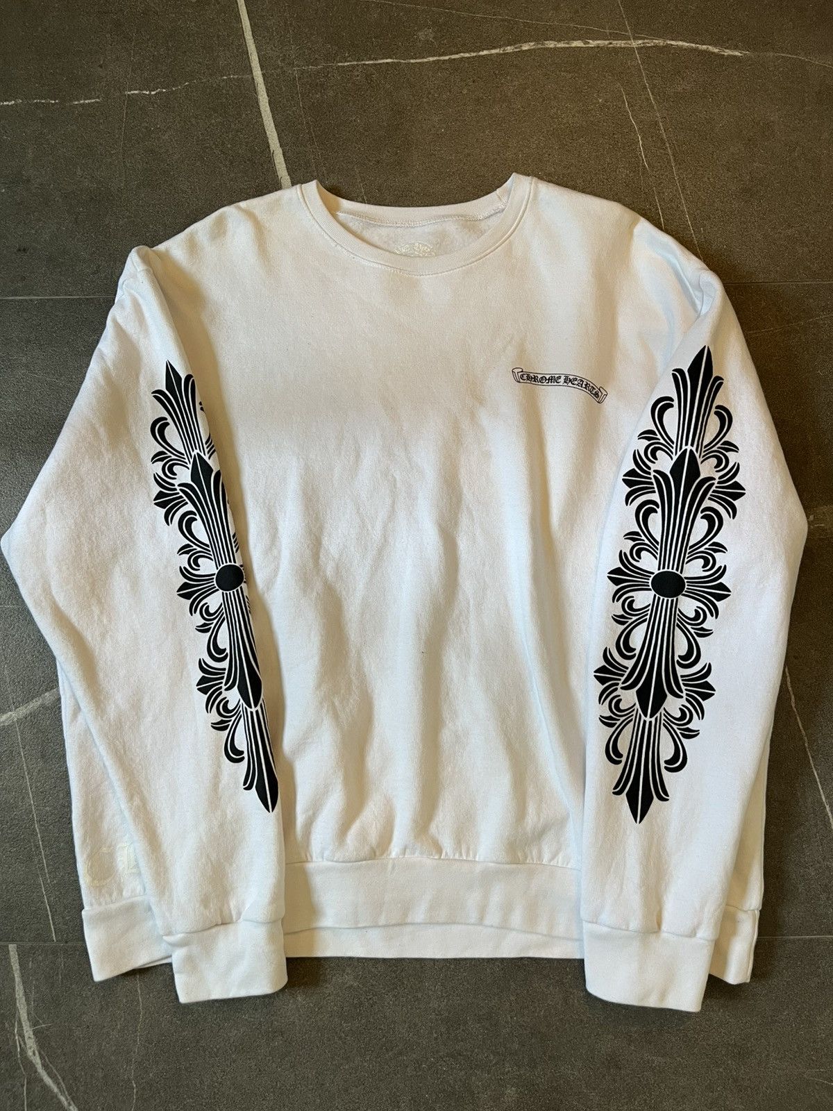 Chrome Hearts Chrome Hearts eye chart dagger long sleeve crewneck | Grailed