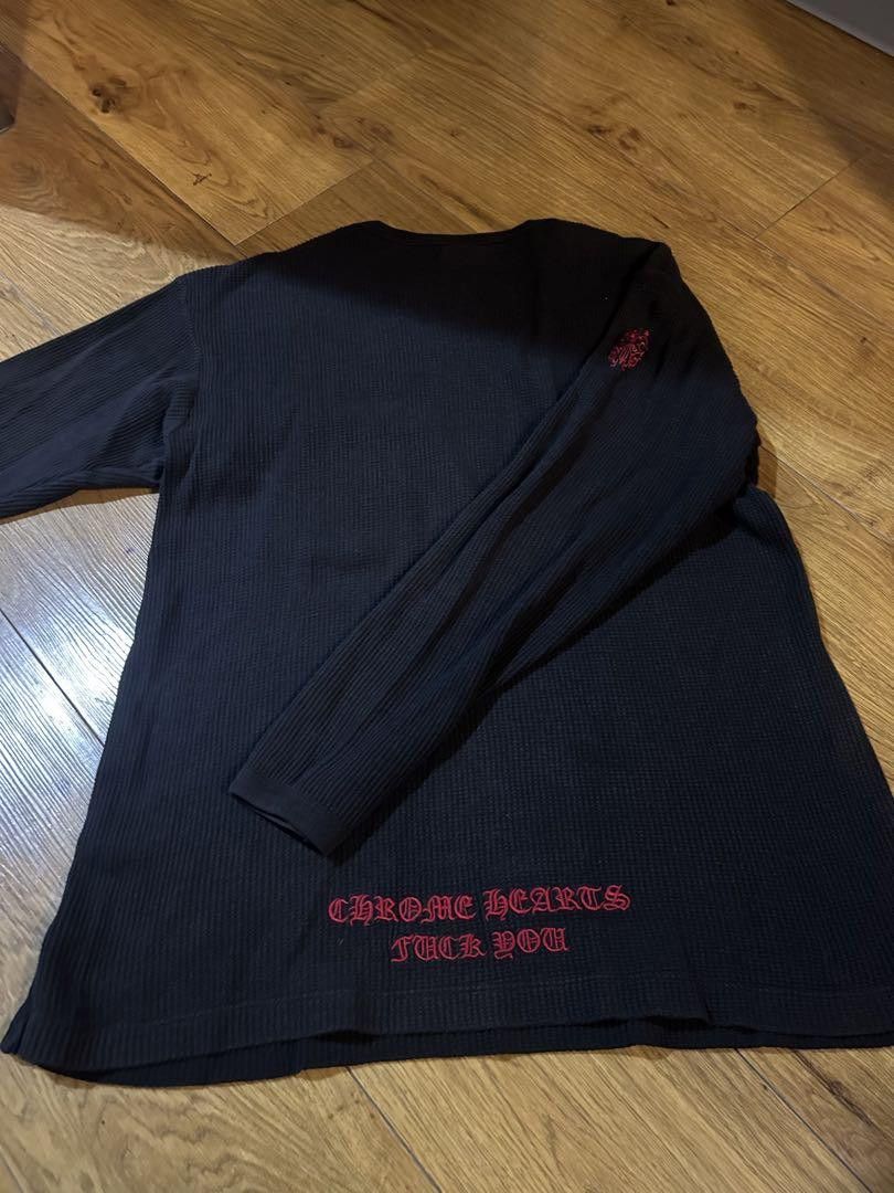 Vintage Chrome Hearts Logo Thermal Longsleeve Fuck You Grailed