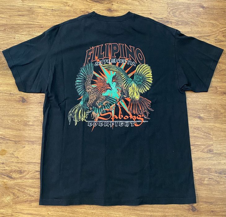 Vintage Vintage Filipino Strength Shirt Sabong Chicken Fight 2XL XL ...