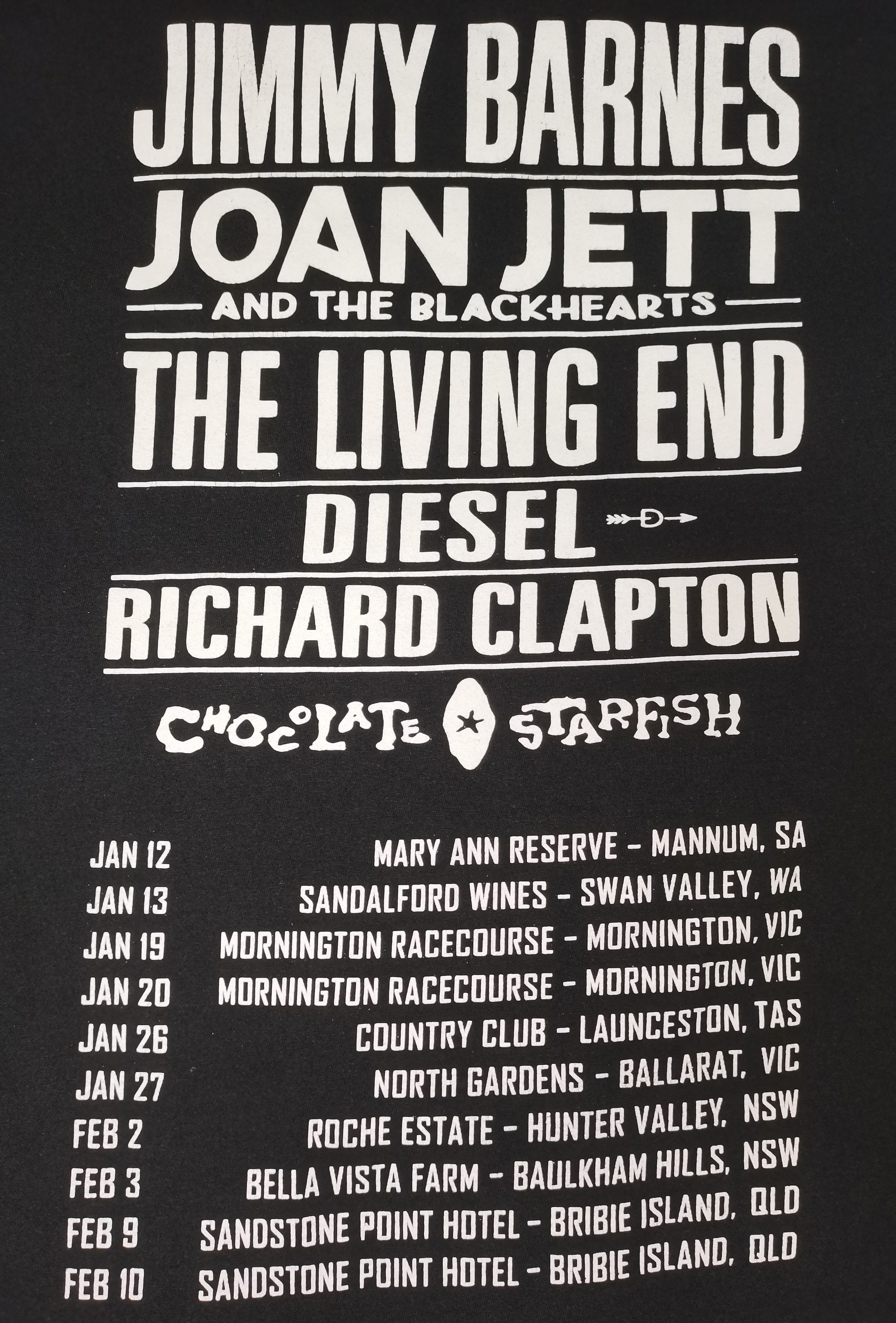 Band Tees Joan jett, Jimmy Barnes Red hot summer tour 2019 | Grailed