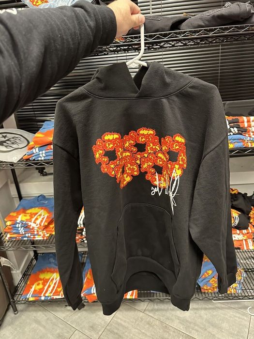 DENIM TEARS Denim Tears x Offset Hoodie (Black) | Grailed