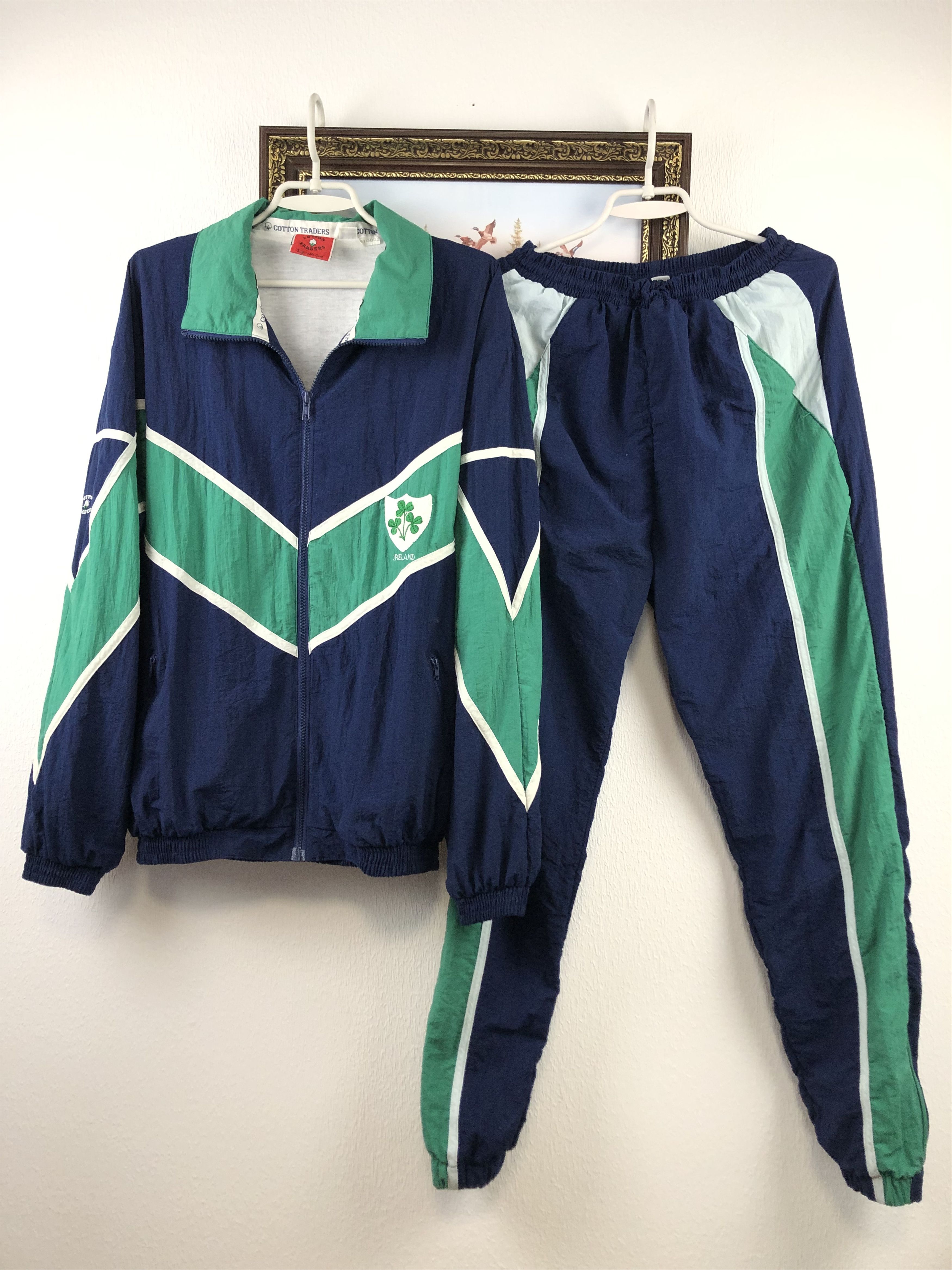 Vintage Vintage Ireland Rugby Tracksuit Suit Jacket Pants Rare Hype ...