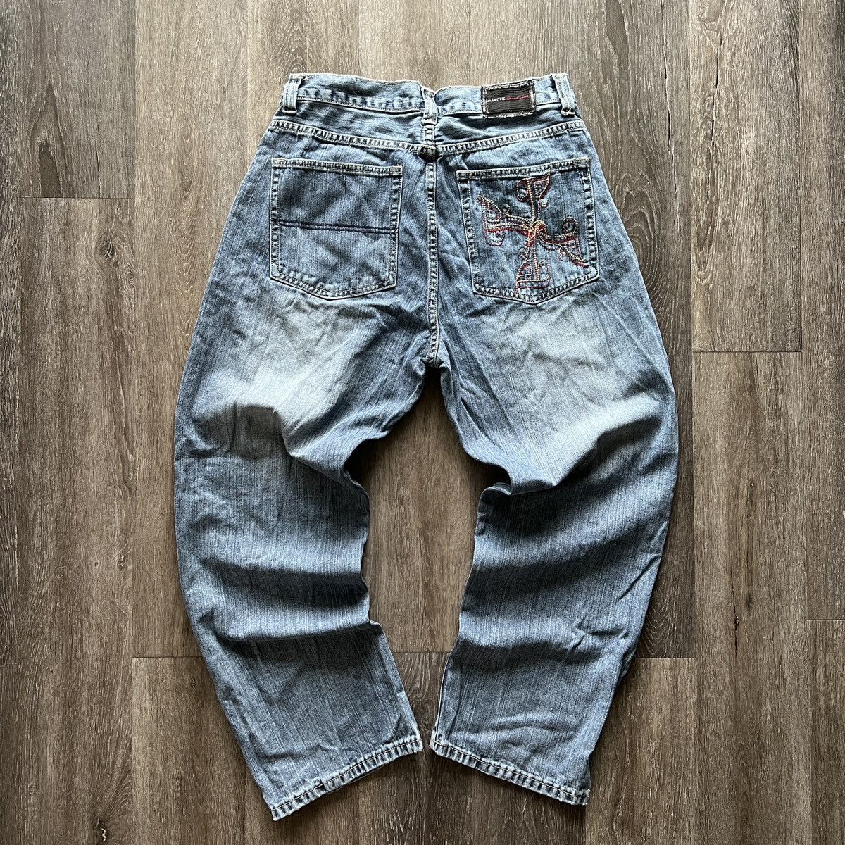 Fubu × Streetwear × Vintage Vintage Y2K Fubu wide leg baggy embroidered ...