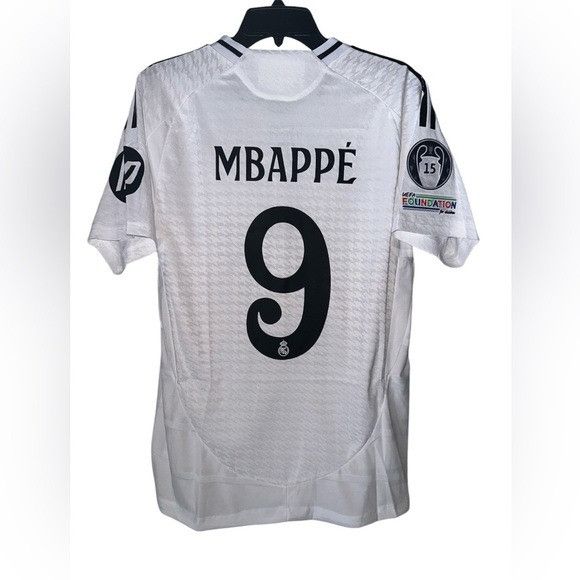 Adidas Real Madrid Kylian Mbappe #9 Home Jersey 2024/25 White Men’s ...