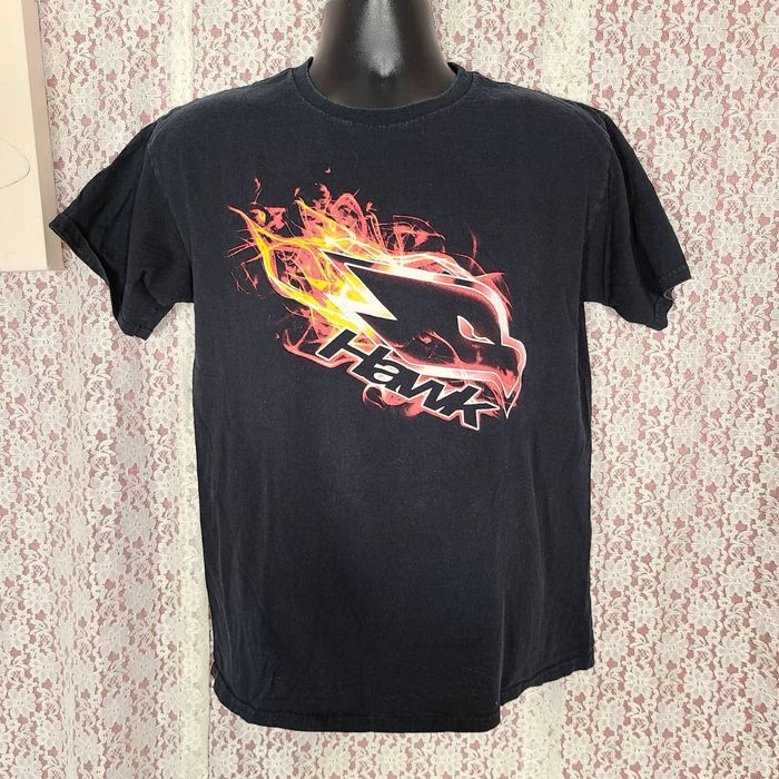 Tony Hawk Tony Hawk Black Fire Hawk Grahpic Logo t-shirt size large ...