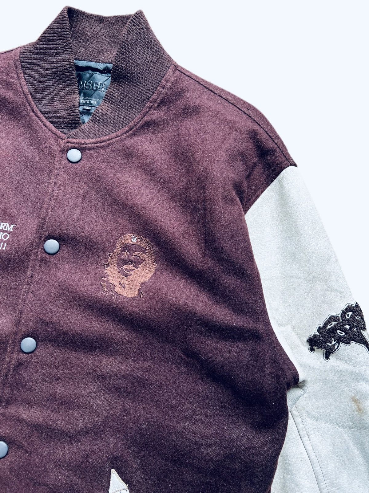 Japanese Brand MSGR Che Guevara The Warriors Varsity Jacket Leather ...