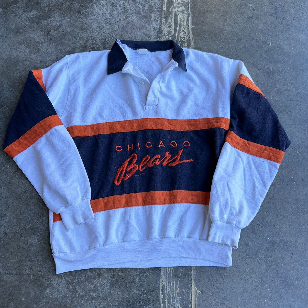 Vintage 80s Chicago Bears logo 7 l/s polo. | Grailed