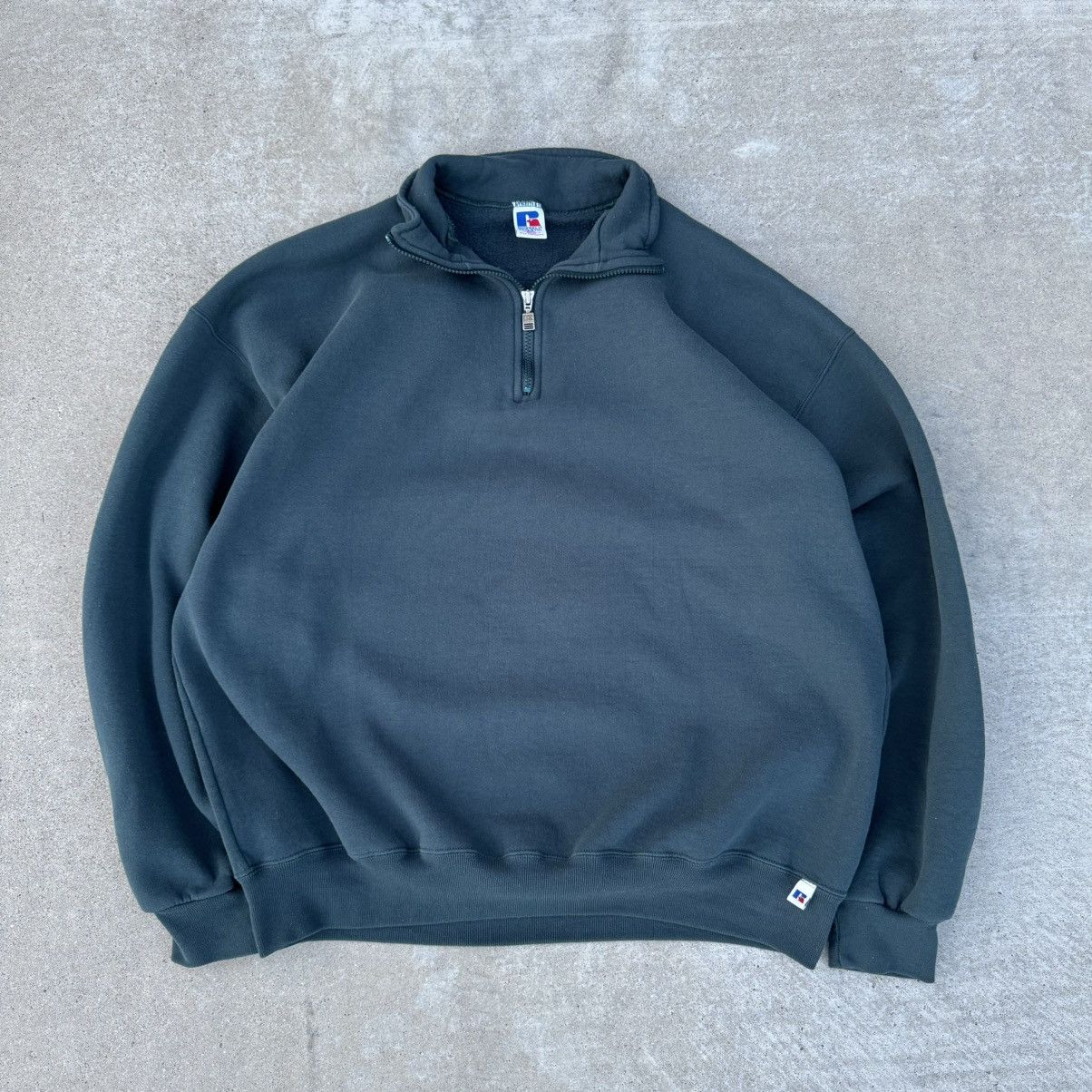 Nike Vintage 90s Earth Tone Green Essential Russel Quarter Zip | Grailed